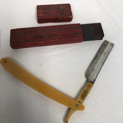 VTG J.A. HENCKELS Straight Razor Twin Works SOLINGEN EMPEROR #120 Bone ...