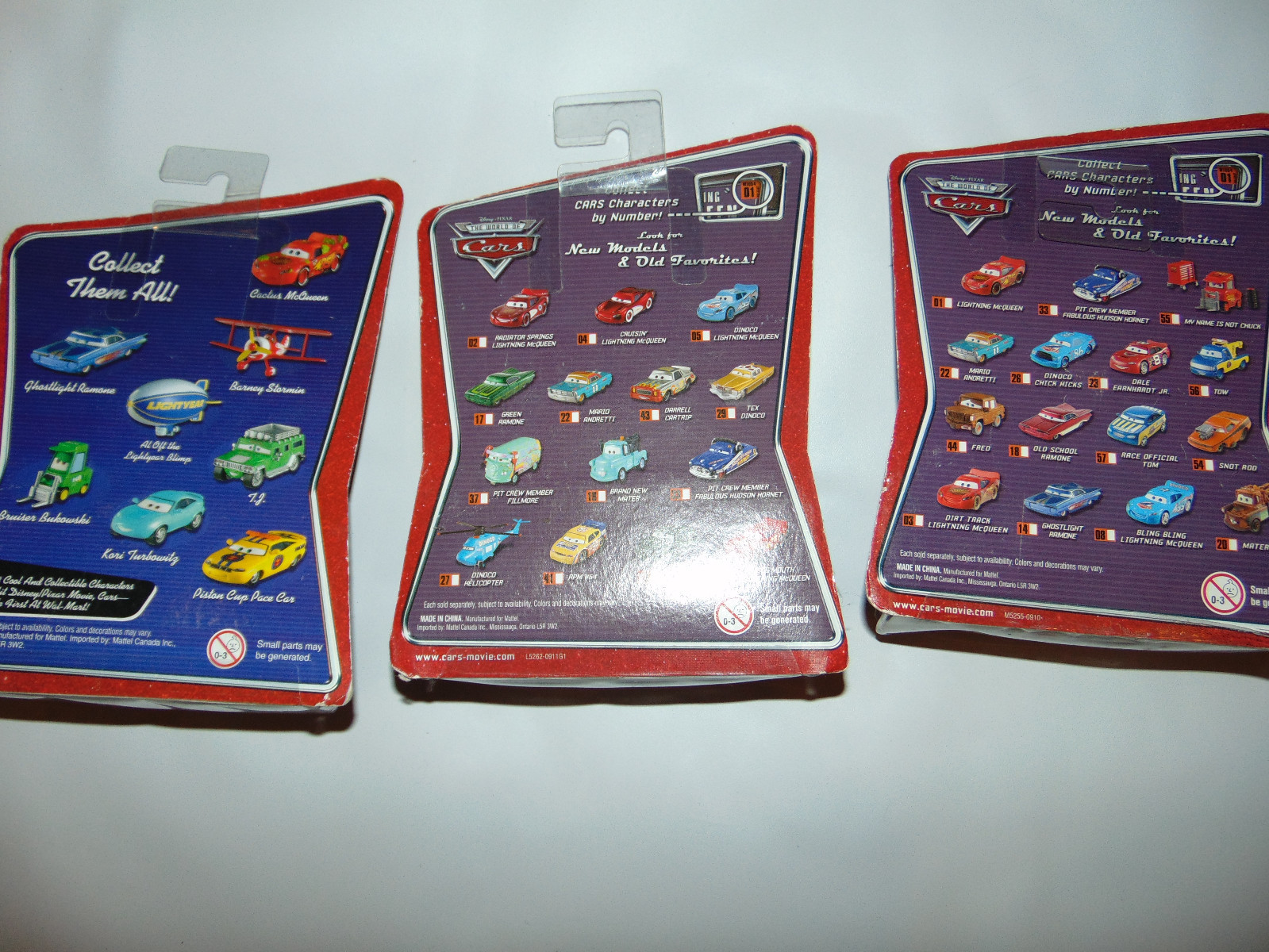 3) DISNEY PIXAR CARS GREEN GHOSTLIGHT BLUE RAMONE LOT OF 3 Set Sealed ...