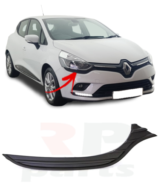 FOR RENAULT CLIO IV 16-19 NEW BLACK MOLDING TRIM UNDER FRONT HEADLIGHT ...