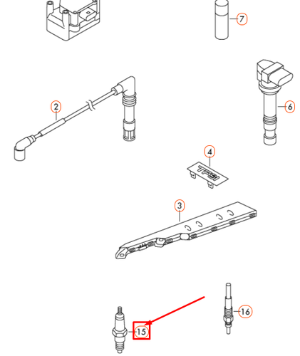 Bougie d'allumage Volkswagen POLO 9N MK4 101905617 neuve authentique | eBay