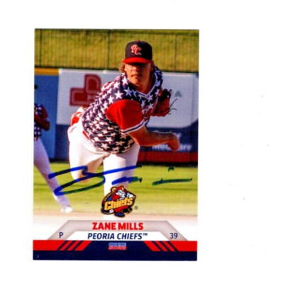 Zane Mills signed autograph 2022 Peoria Chiefs baseball card Portland ...