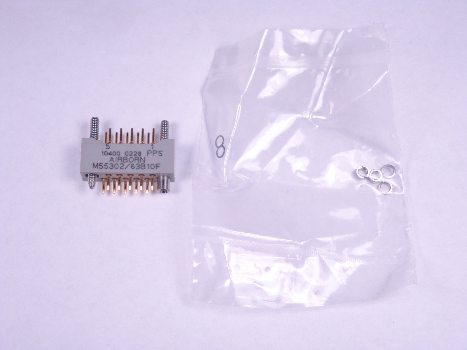 M55302/63-B10F Airborn Connector WTAV10PD9JL 2 Row 10 Pos Straight ...