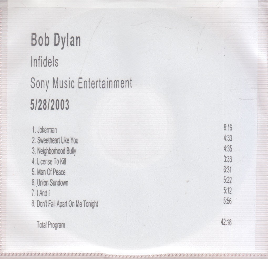 bob dylan infidels cd promo | eBay