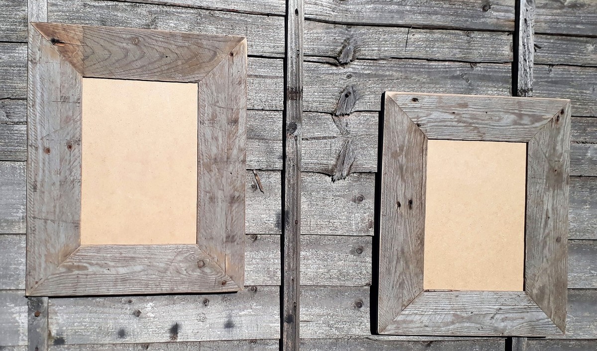 Gray Wood Plank Frame Grey Photo Frames 4'' X 6'' Photo Size Triple