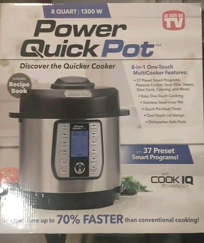 Power Quick Pot 8-in-1 8 Quart 1300W One-Touch Multi Cooker - Stainless ...
