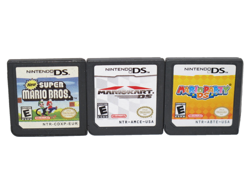 Nintendo DS Game Lot: Mario Kart DS + New Super Mario Bros + Mario ...