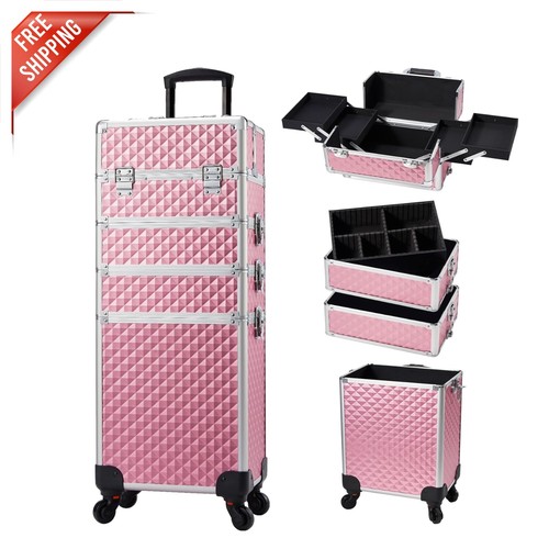 Portable Makeup Artist Case with Large Storage & Smooth Glider Wheels ...