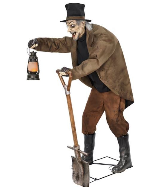 6 FT ANIMATED GARY THE GRAVEDIGGER HALLOWEEN PROP ANIMATRONIC | eBay