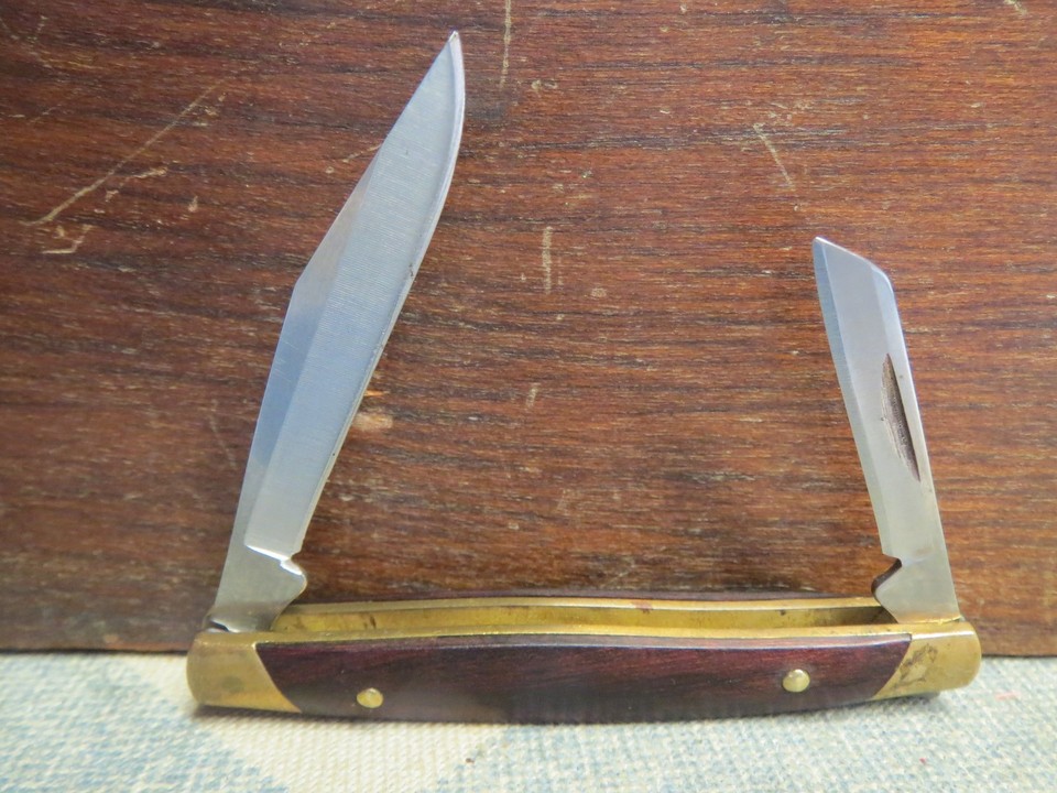 Vintage Buck 305] Lancer, 2 blade Wood Handle Pocket knife | eBay