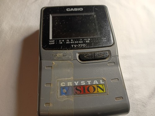 Casio Crystal Vision Pocket Handheld Color TV-770B Portable Television ...
