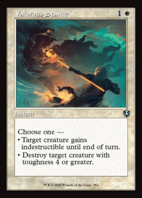MTG Innistrad Remastered RETRO BORDER U Valorous Stance #0352 | eBay