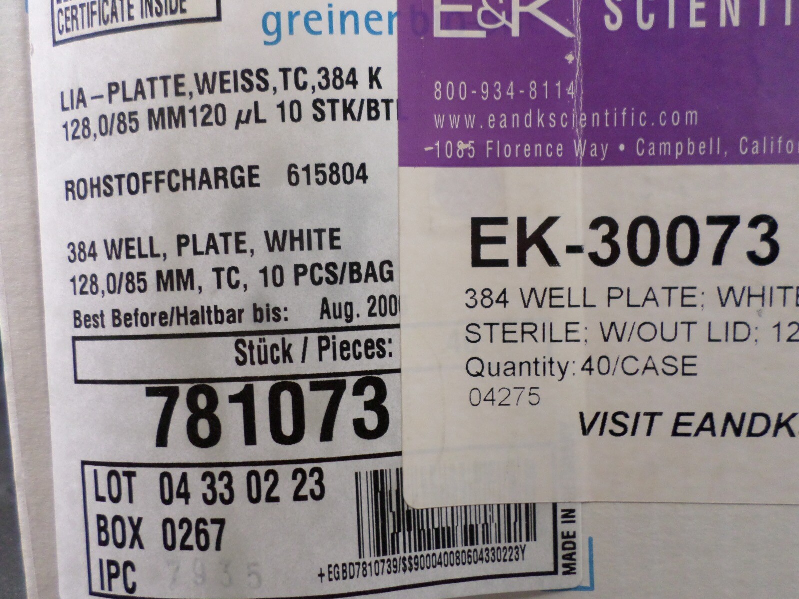 GREINER 120µL 384 Well Cell Culture | Grelly USA