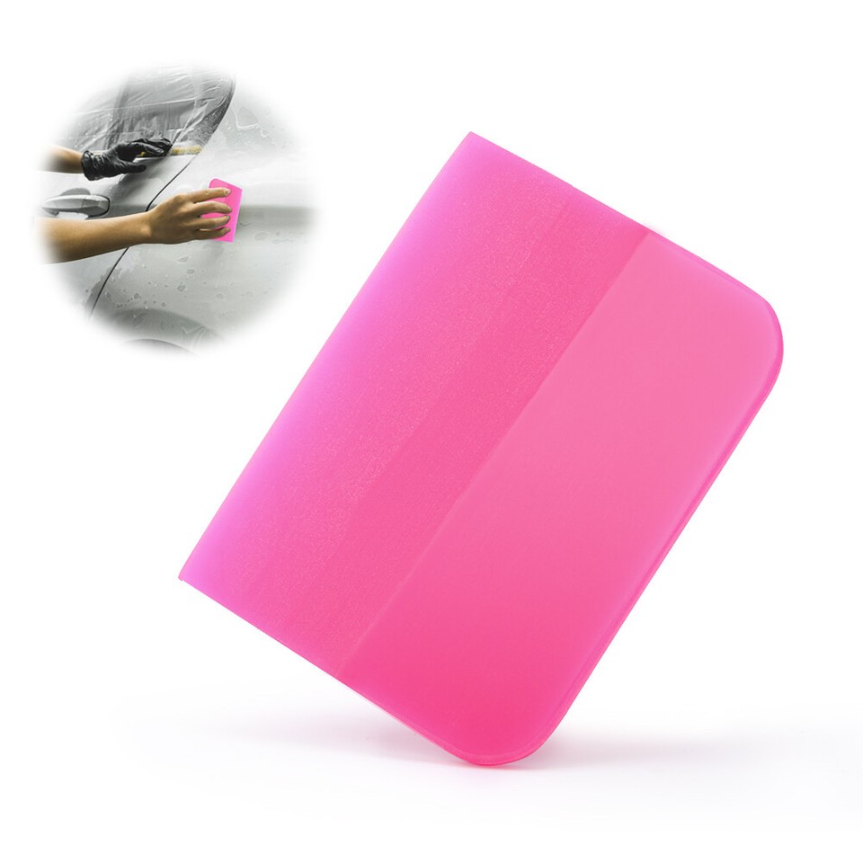 3 Sizes Pink PPF Squeegee TPU Rubber Scraper Car Squeegee Water Blade ...