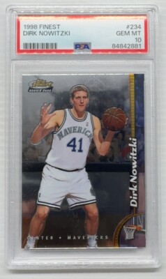 1998-99 Topps Finest Dirk Nowitzki Rookie Card RC #234 PSA 10 GEM MINT ...