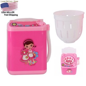 Kid Dollhouse Electric Washer Washing Machine Toy Makeup Brushes ...