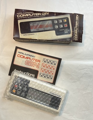 Vtg Mattel Electronics Computer Gin Handheld Game Console Box ...