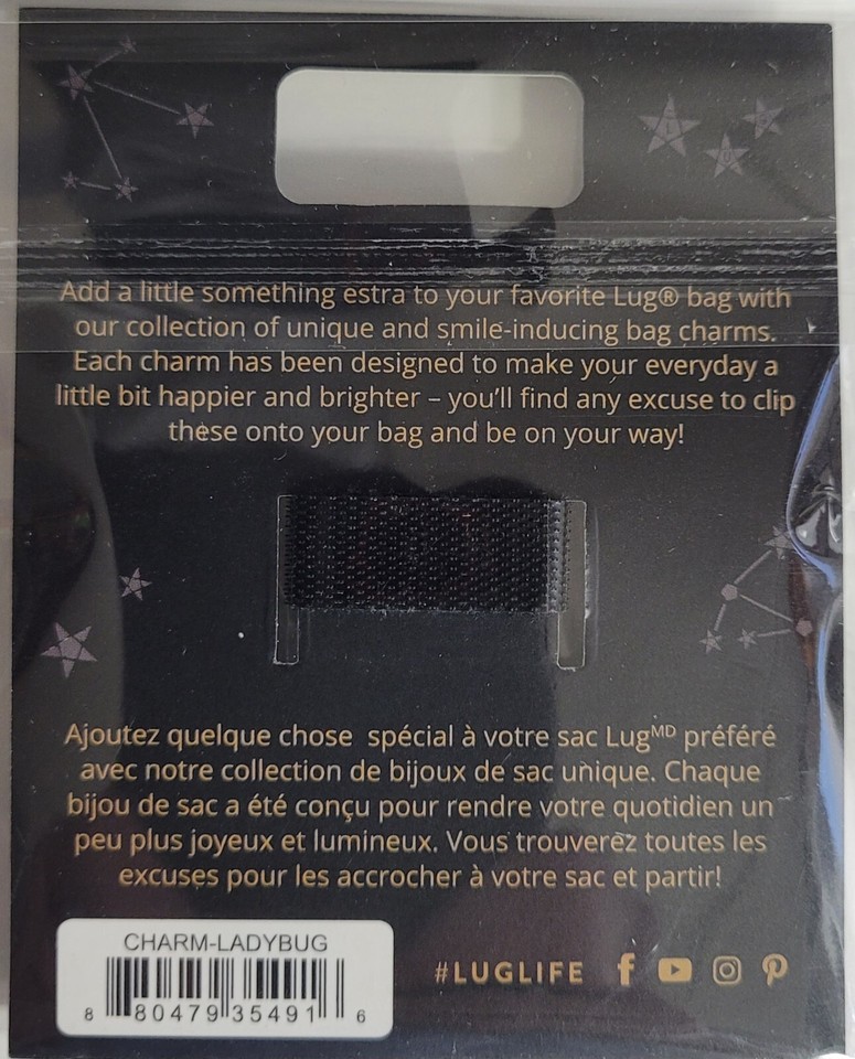Lug "LADYBUG" Critter- Enamel Bag Charm - New In Package | eBay