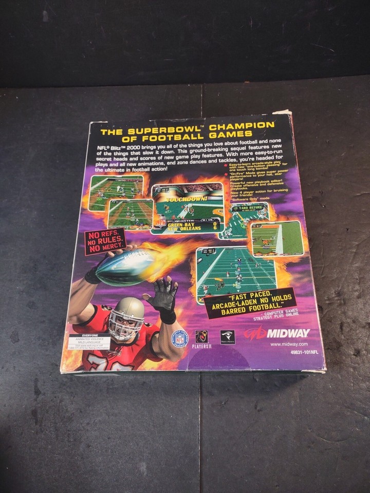 NFL Blitz 2000 (PC, 1999) New Sealed In Box Computer Vintage Football ...