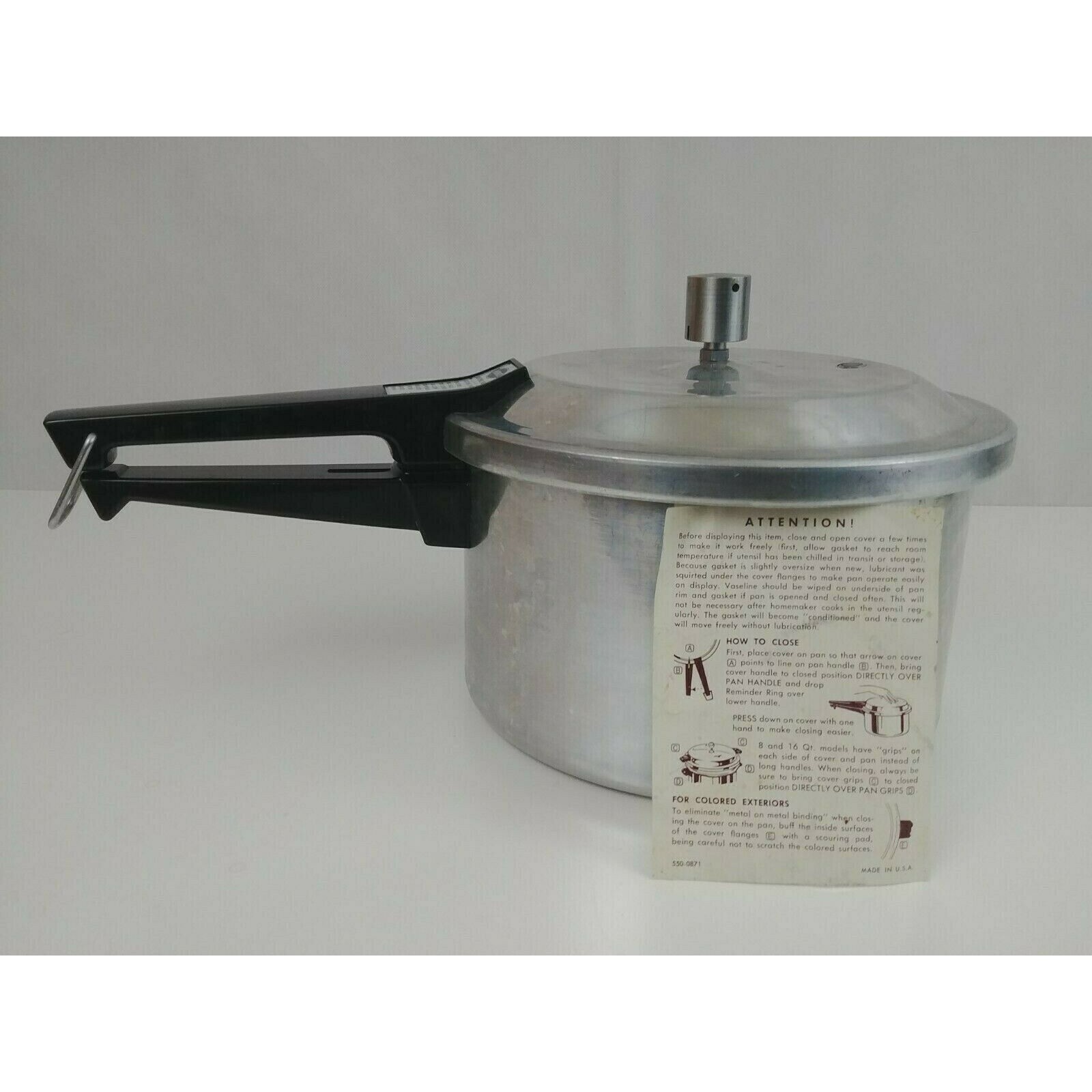 Vintage MIRRO-MATIC 4 Quart Aluminum Pressure Cooker/Canner Model M ...