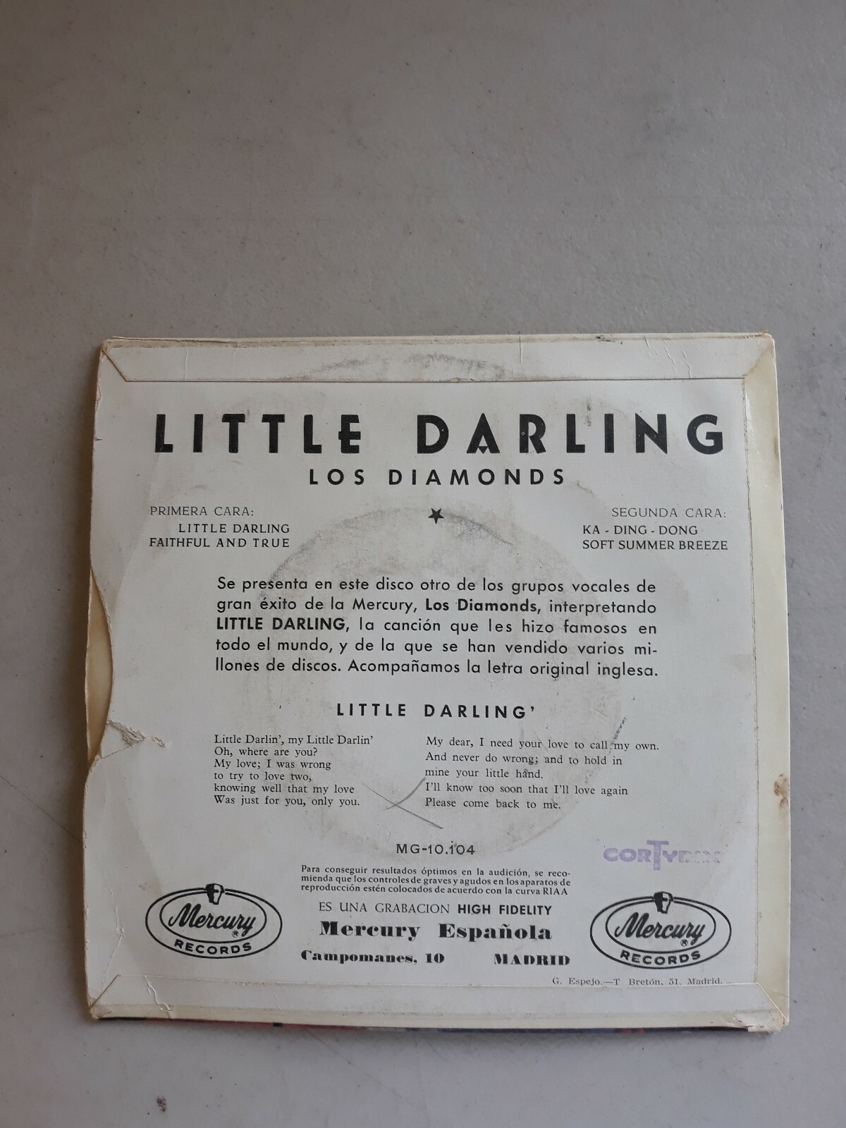 THE DIAMONDS-LITTLE DARLING LP1 | eBay