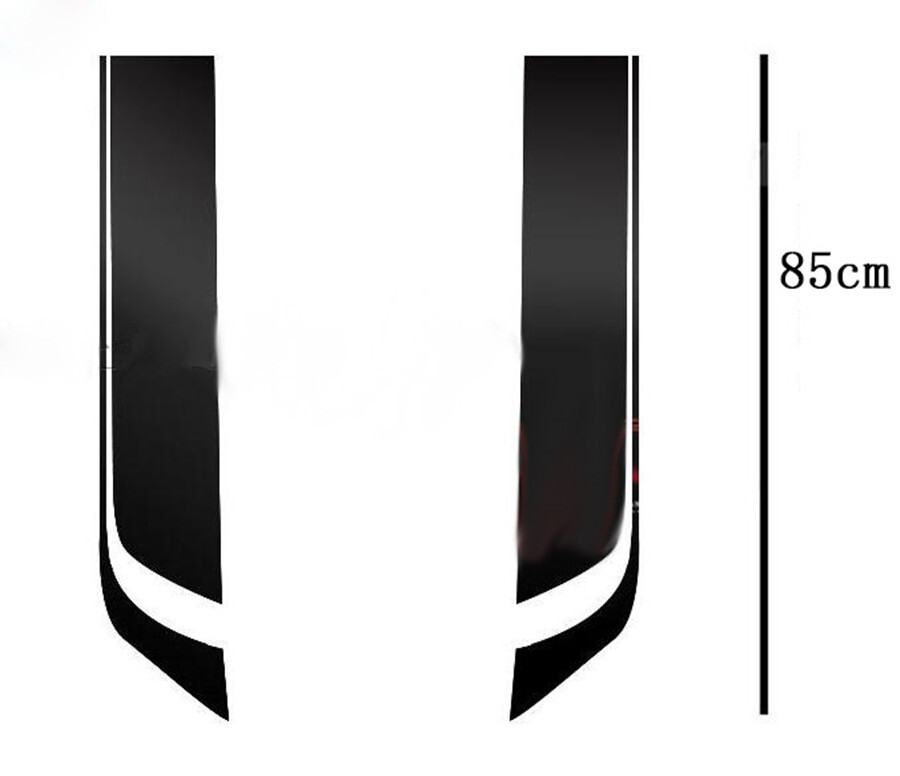 Car Racing Sports stripes Hood Decals Vinyl Bonnet Stickers 85cm ...