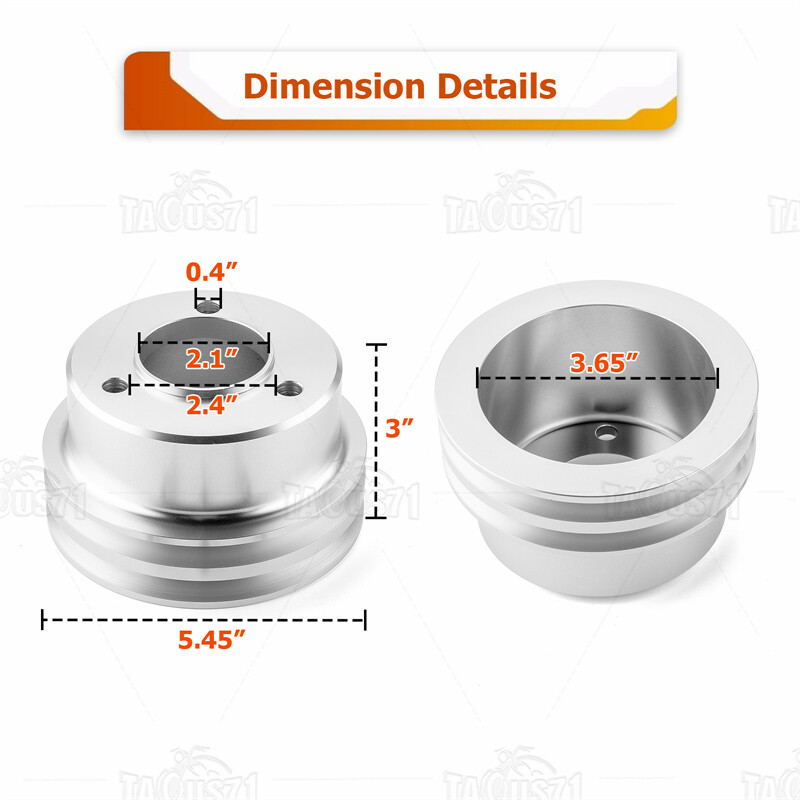 Fits Big Block Chevy Crankshaft Pulley 2V Long Water Pump LWP 396 427 ...