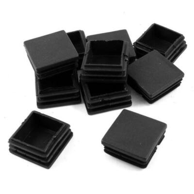 Square Plastic End Caps Insert Tubing Black Posts Inserts Tube Cap ...