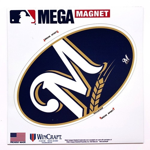 Milwaukee Brewers Magnet 5x3 Outdoor Rated Vinyl Auto Fridge MLB ...