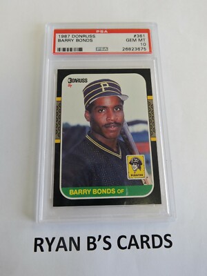Barry Bonds 1987 Donruss Rookie Card RC Psa 10 Gem Mint!! | eBay