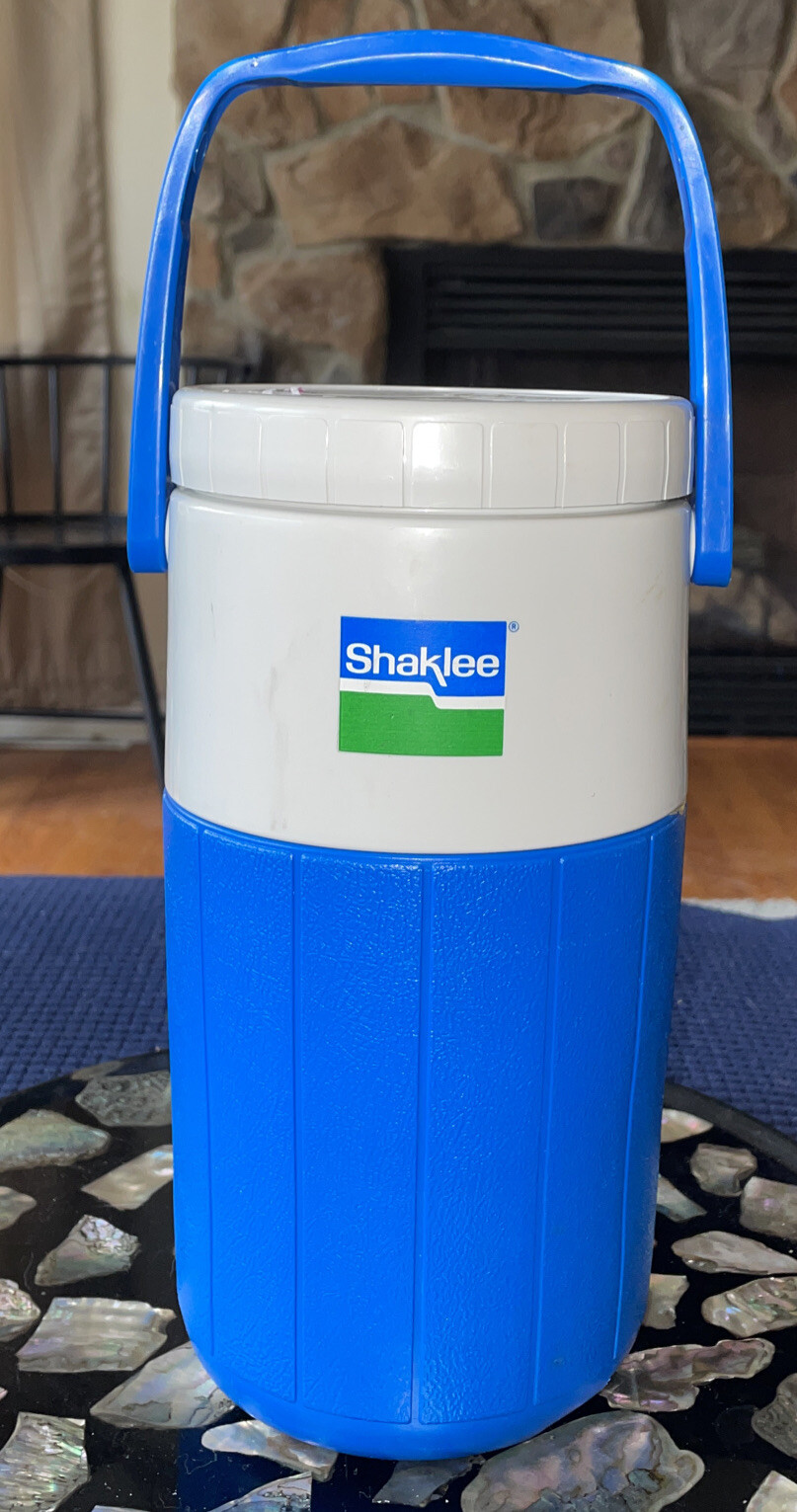 COLEMAN PolyLite 1/2 Gallon Water Jug Cooler 5590 Spout Blue White ...