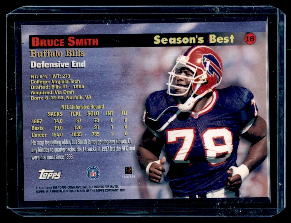 1998 Topps Heavy Hitters Bruce Smith Buffalo Bills 0973 #16 | eBay