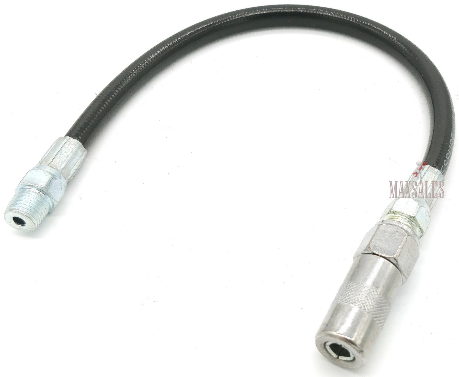 12" FLEXIBLE Grease Gun Hose Nylon Whip w/ Coupler Nozzle Long ...