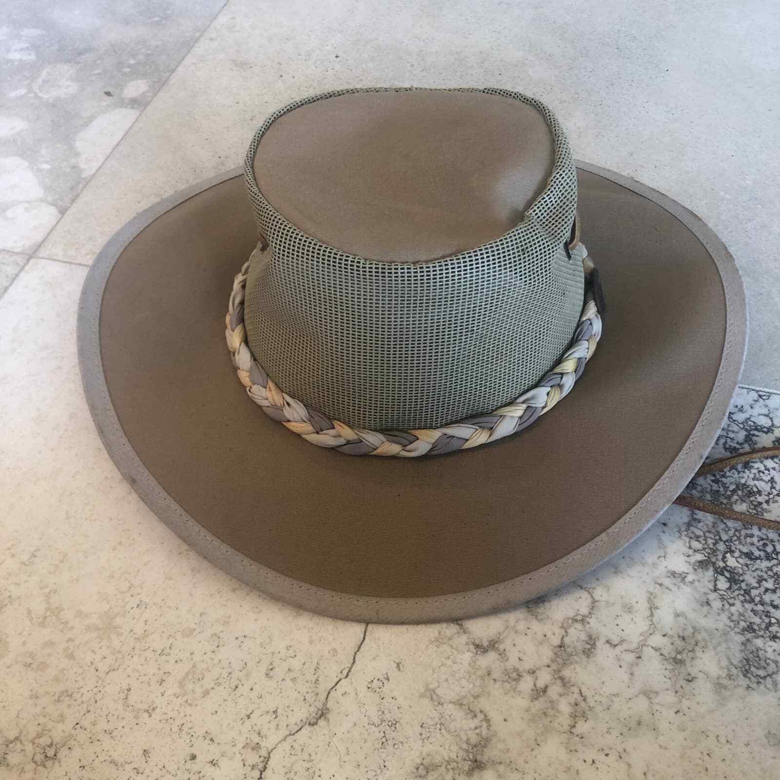 VINTAGE Outback Shade Bush Boonie Sun Beach Hat / Mad… - Gem