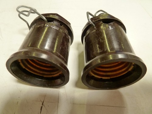 2 - Leviton In Line Medium Base Light Sockets w/Hangers Hooks 660W 250V ...