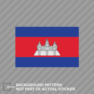 Cambodian Flag Sticker Decal Vinyl Cambodia KHM KH | eBay