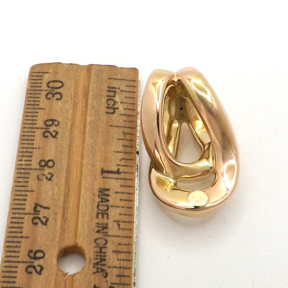 14k Rose Gold Electroform Infinity Slide Charm Pendant Modernist Omega ...