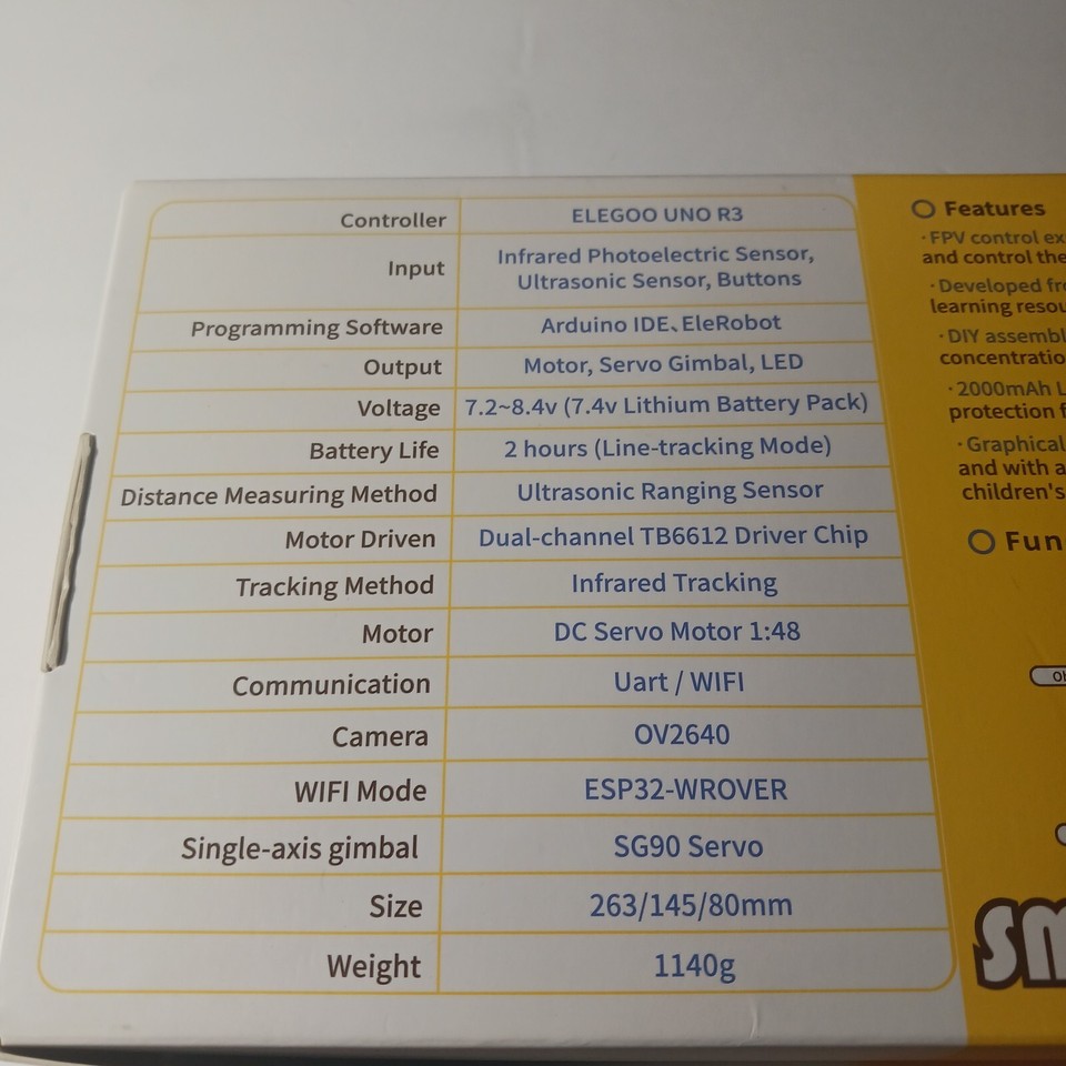 ELEGCO --SMART ROBOT CAR V4.0 WITH CAMERA | eBay