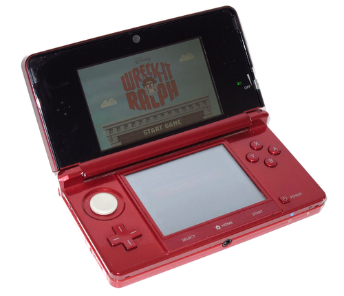 Nintendo 3DS Flame Red Handheld Console Bundle w/ 2 Video Games TESTED ...