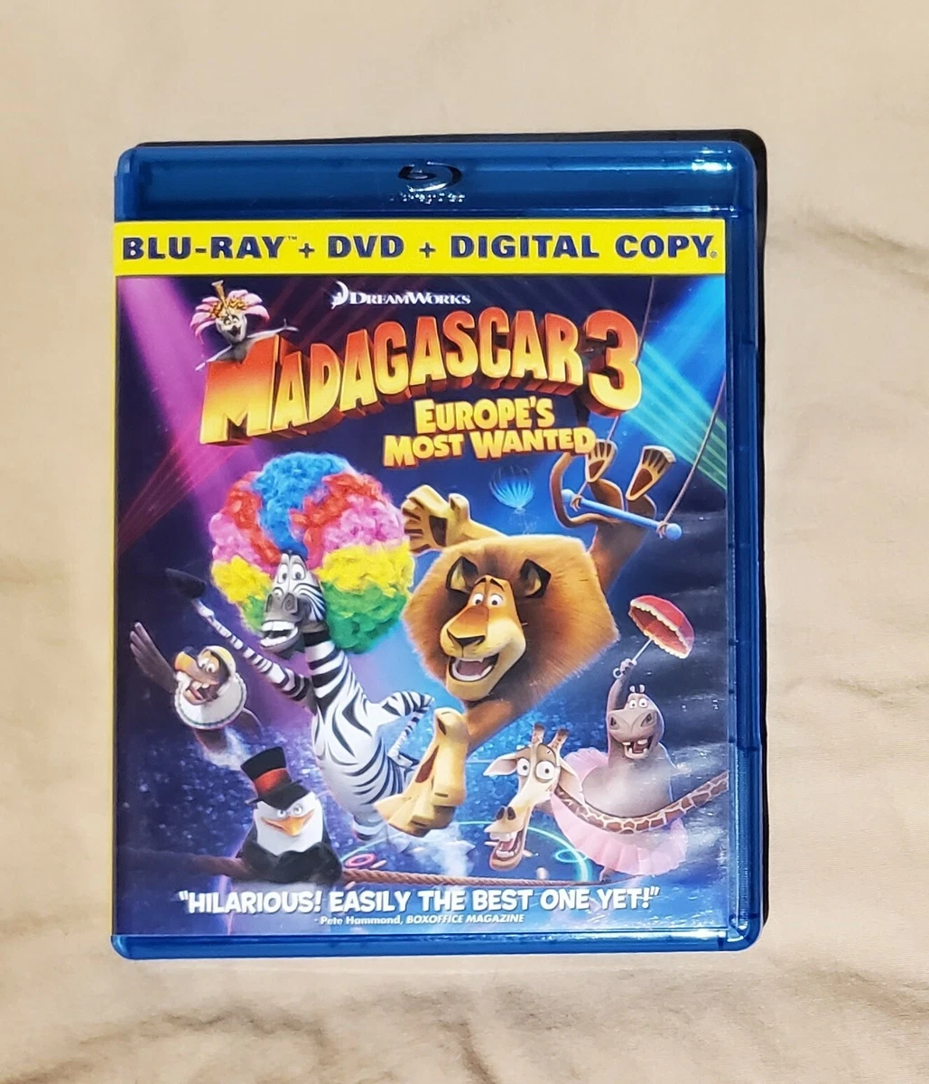 Madagascar 3 Dvd Front Cover