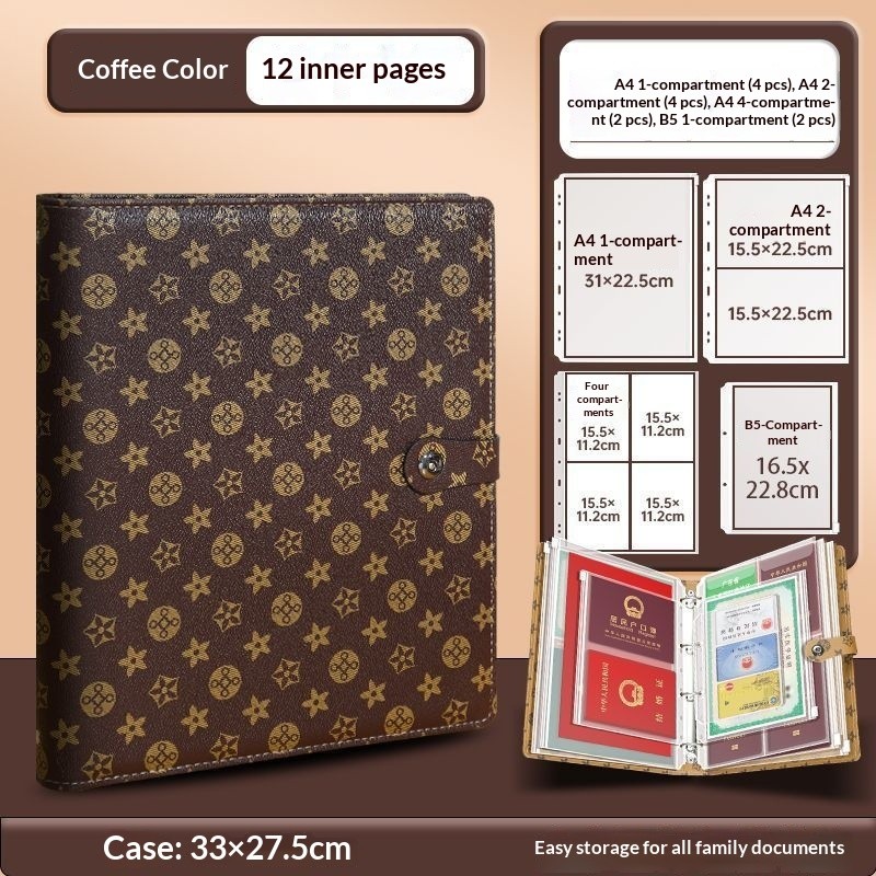 Home Important Document Holder A4, Portable for Vaccination Birth Cards ...