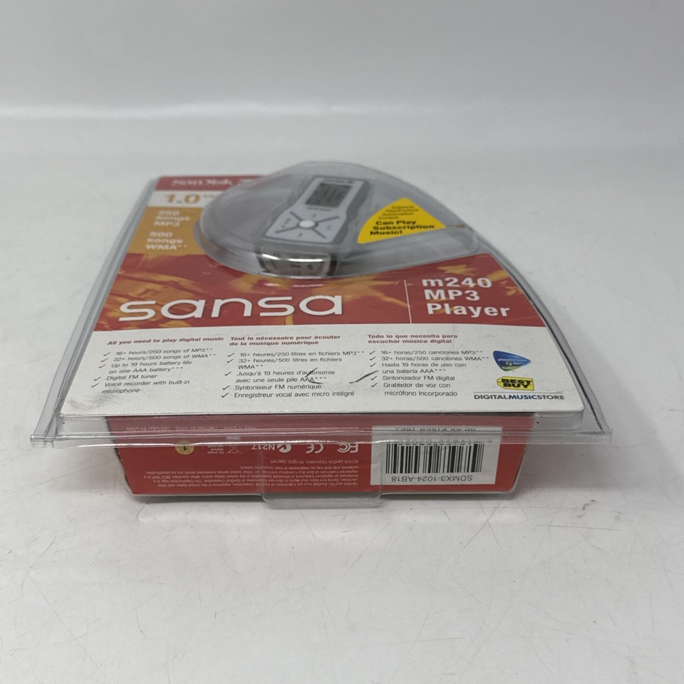 SanDisk Sansa M240 MP3 Player ( 1 GB ) -Silver - Brand New Sealed | eBay