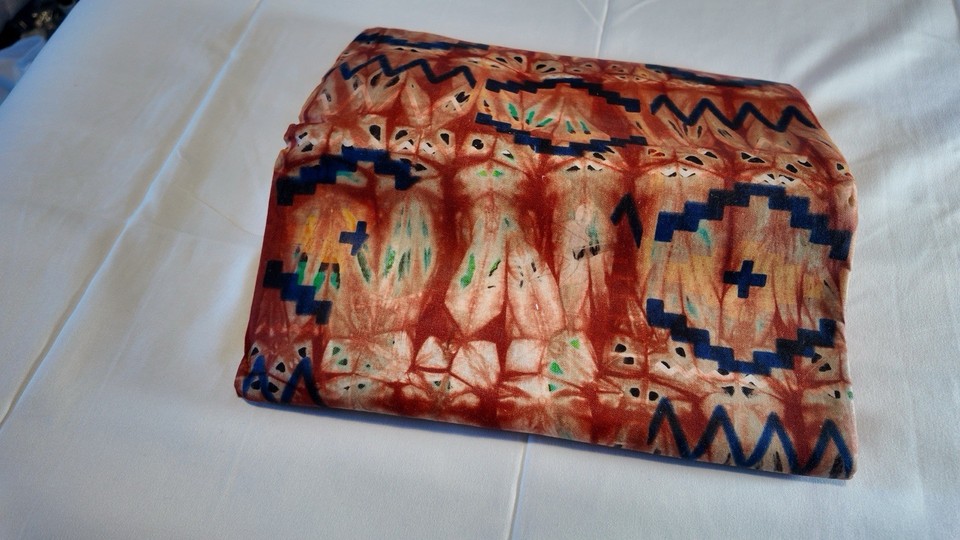 5 Yards Adire African Fabric – Rust Brown Multicolour Tie Dye Cotton ...