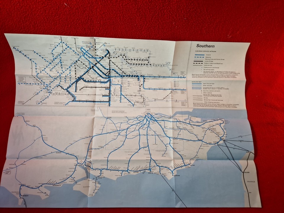 BRITISH RAIL - Passenger Network Railway Map : Jan 1970 | eBay UK