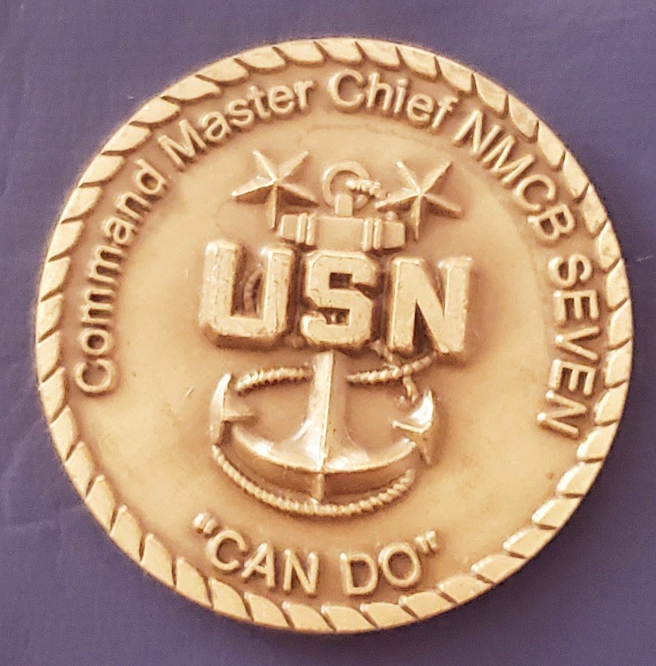 Naval Mobile Construction Battalion NMCB 7 CO CMC SEABEES USN Challenge ...