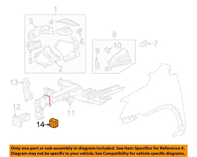GM OEM 15-22 Trax Fender Structural Components Rails-Reinforcement ...