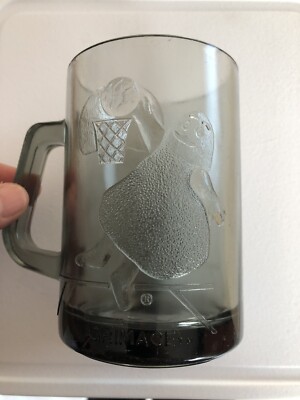 Vintage 1970’s McDonald's Grimace Sports Series Basketball Smoked Glass ...