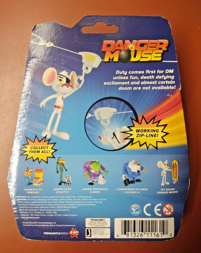Danger Mouse Zip-Line Danger Mouse Cartoon 3 Inch Figure NEW | eBay