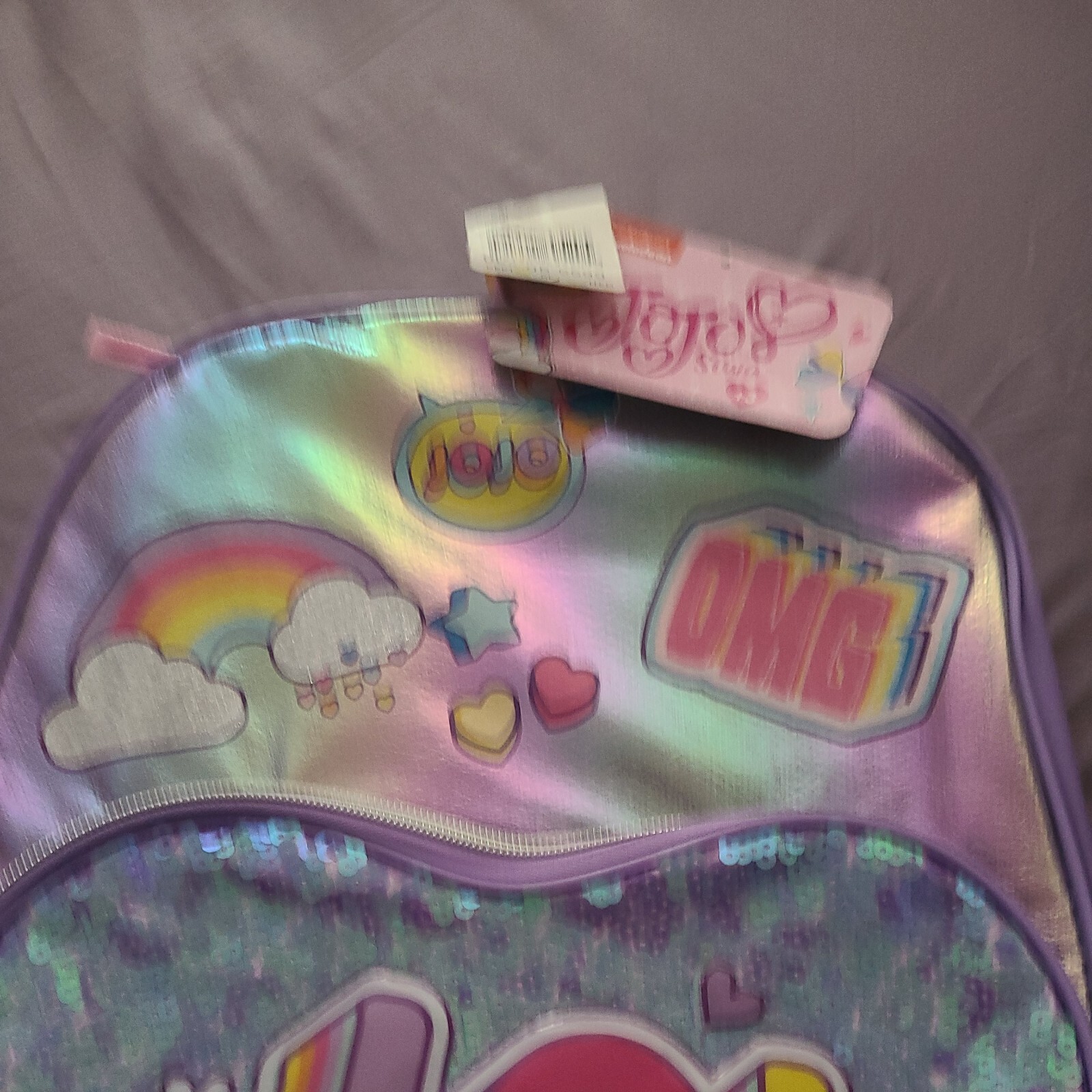 Nickelodeon Jojo Siwa 16"×12"×4" Violet "LOL" Backpack for sale online ...