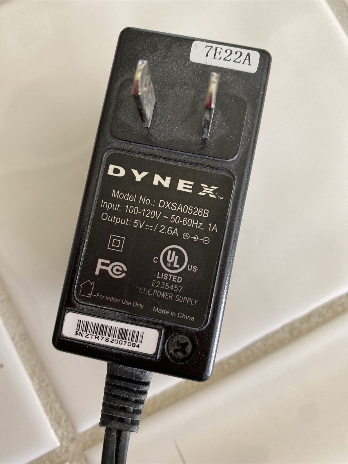 Dynex DXSA0526B AC/DC Power Supply Adapter Wall Charger Output 5 Volts ...