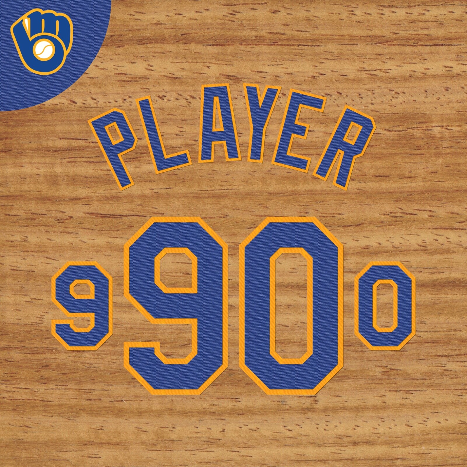 MILWAUKEE BREWERS HOME JERSEY LETTERING AND NUMBERING KIT (1990-1993 ...